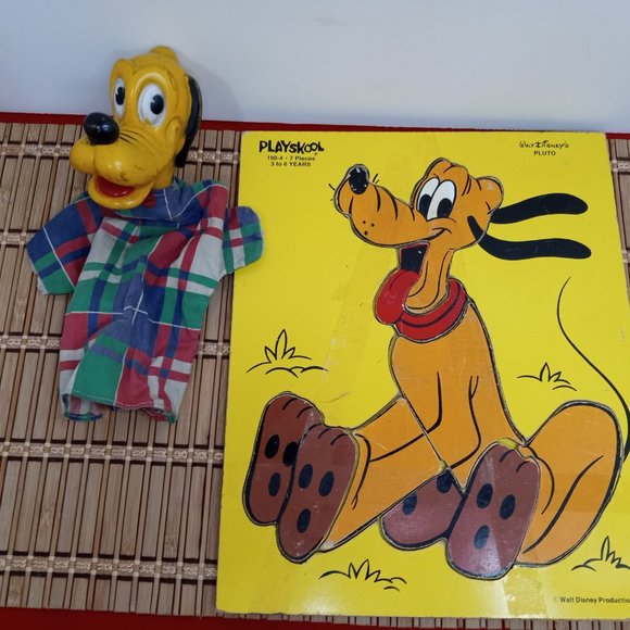 Disney | Other | Disneys Pluto Vintage Playskool Puzzle And Wdp Walt ...